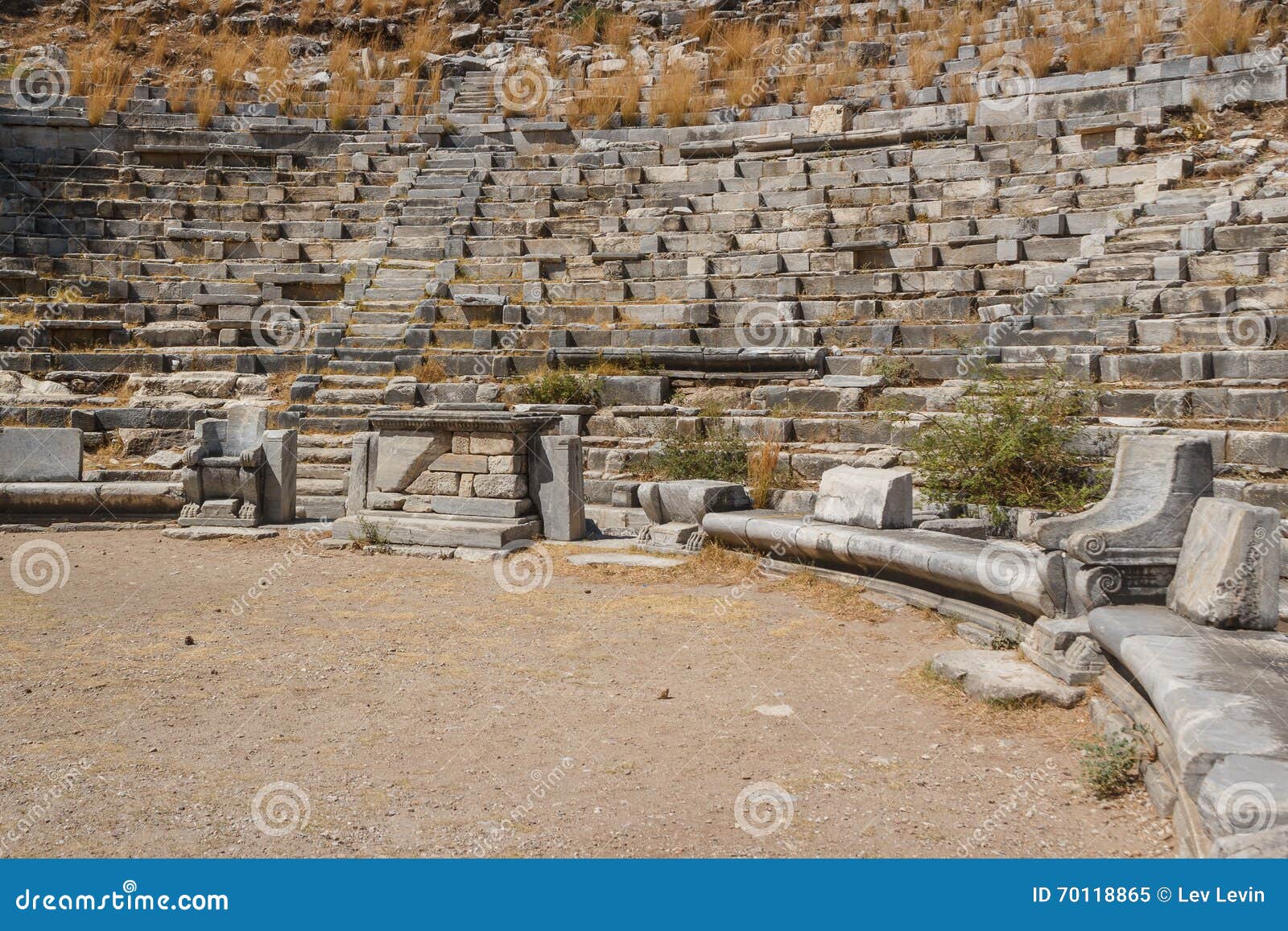 Ruins of the Ancient City of Priene Stock Image - Image of historical ...