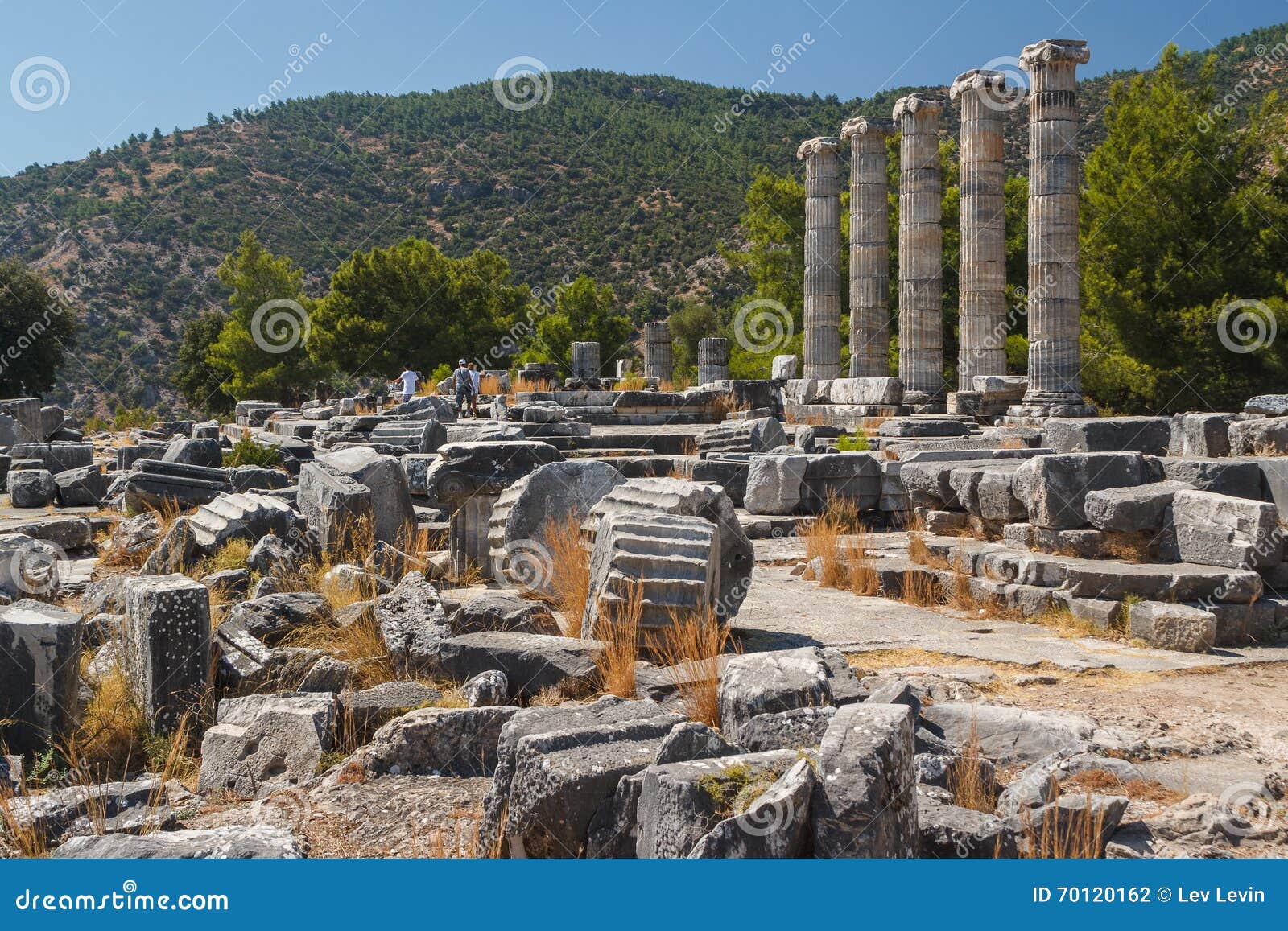 Ruins of the Ancient City of Priene Stock Photo - Image of ruins ...