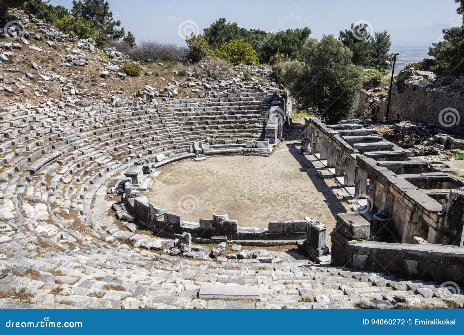 Ruins of the Ancient City of Priene, Turkey Stock Photo - Image of ...