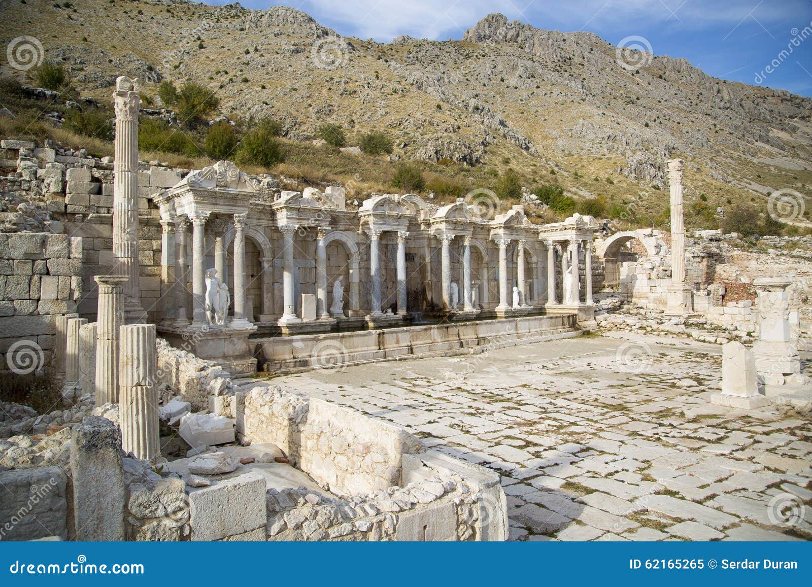 Ruins of ancient city stock image. Image of period, isparta - 62165265