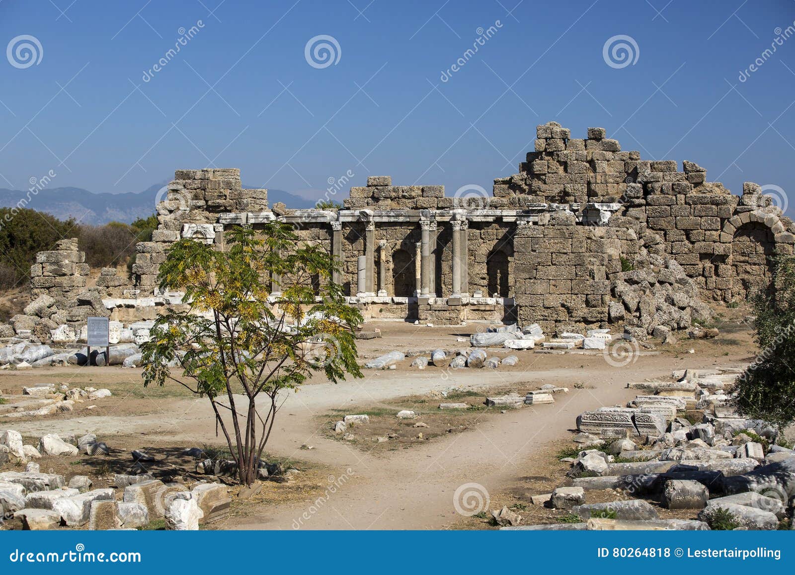 Ruins of the Ancient City of Side Stock Photo - Image of civilization ...