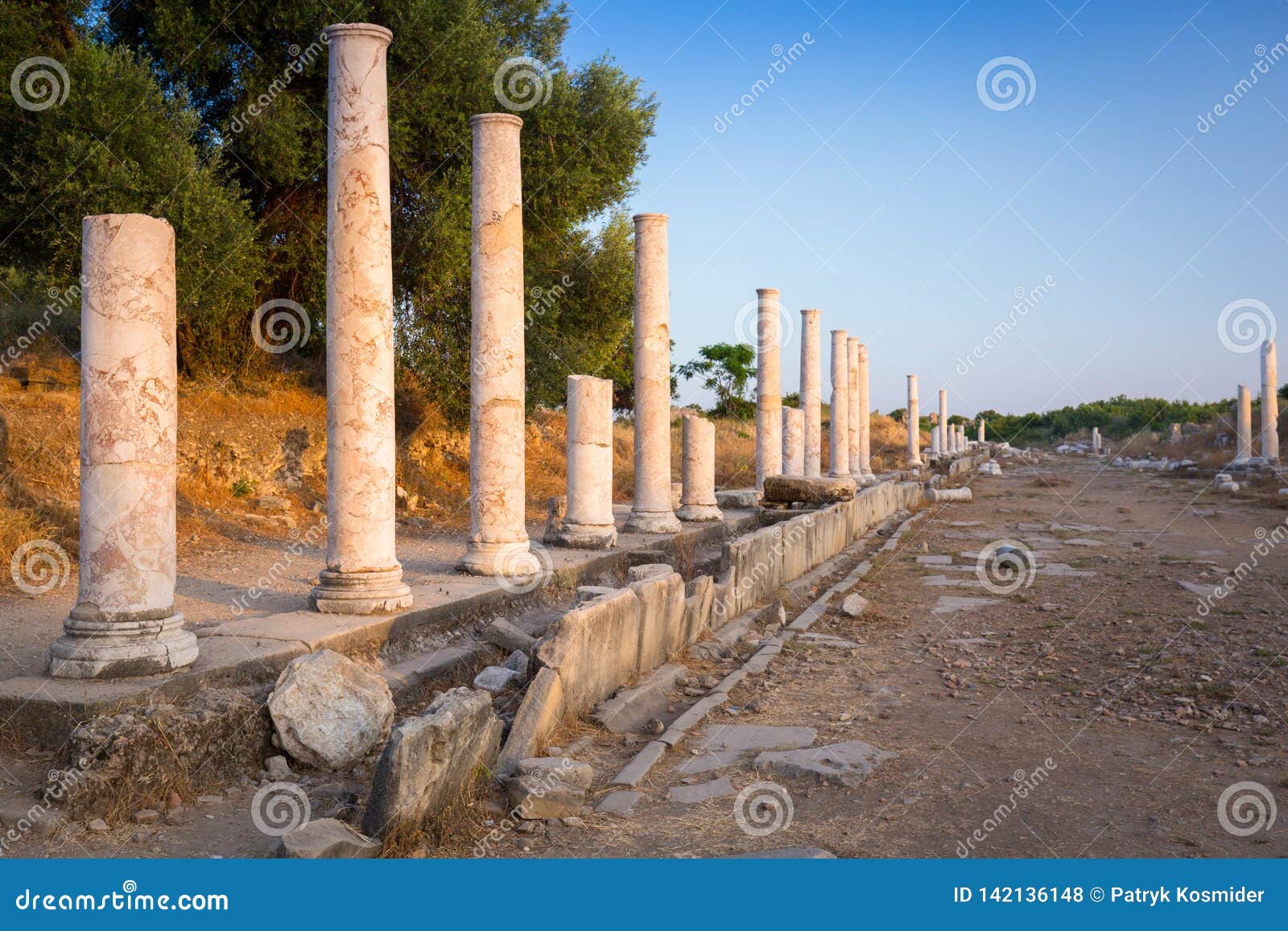 Ruins of the Ancient City of Side, Turkey Stock Photo - Image of turkey ...
