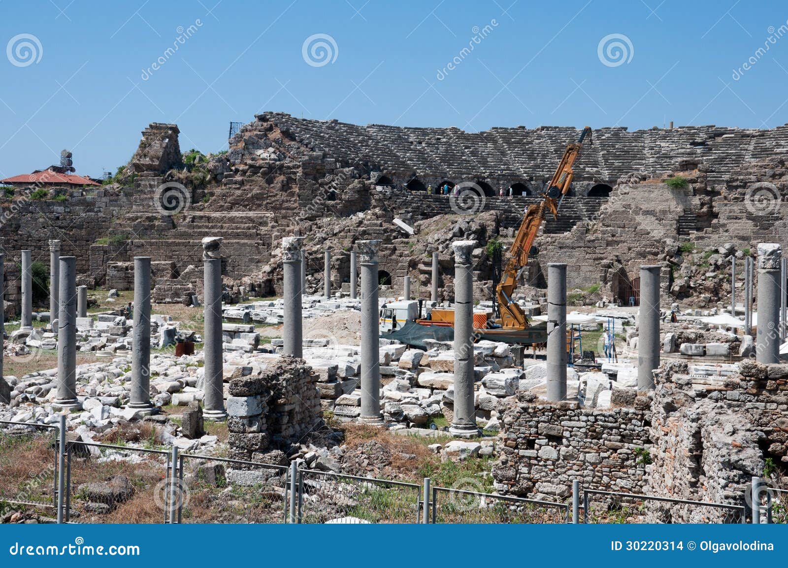 The Ruins of the Ancient City Side, Turkey Editorial Stock Image ...