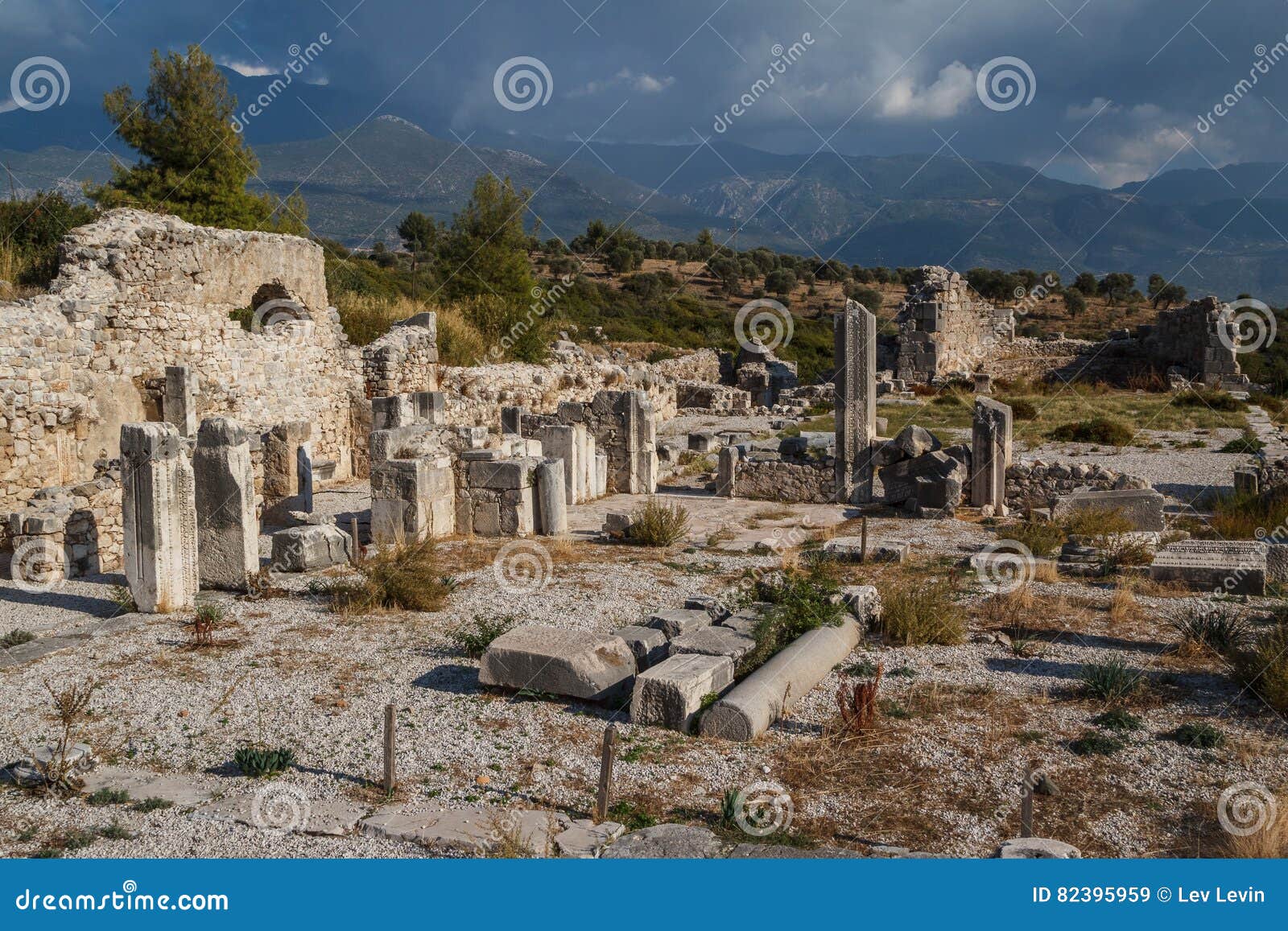 Ruins of the Ancient City Xantos Stock Image - Image of journey, xantos ...