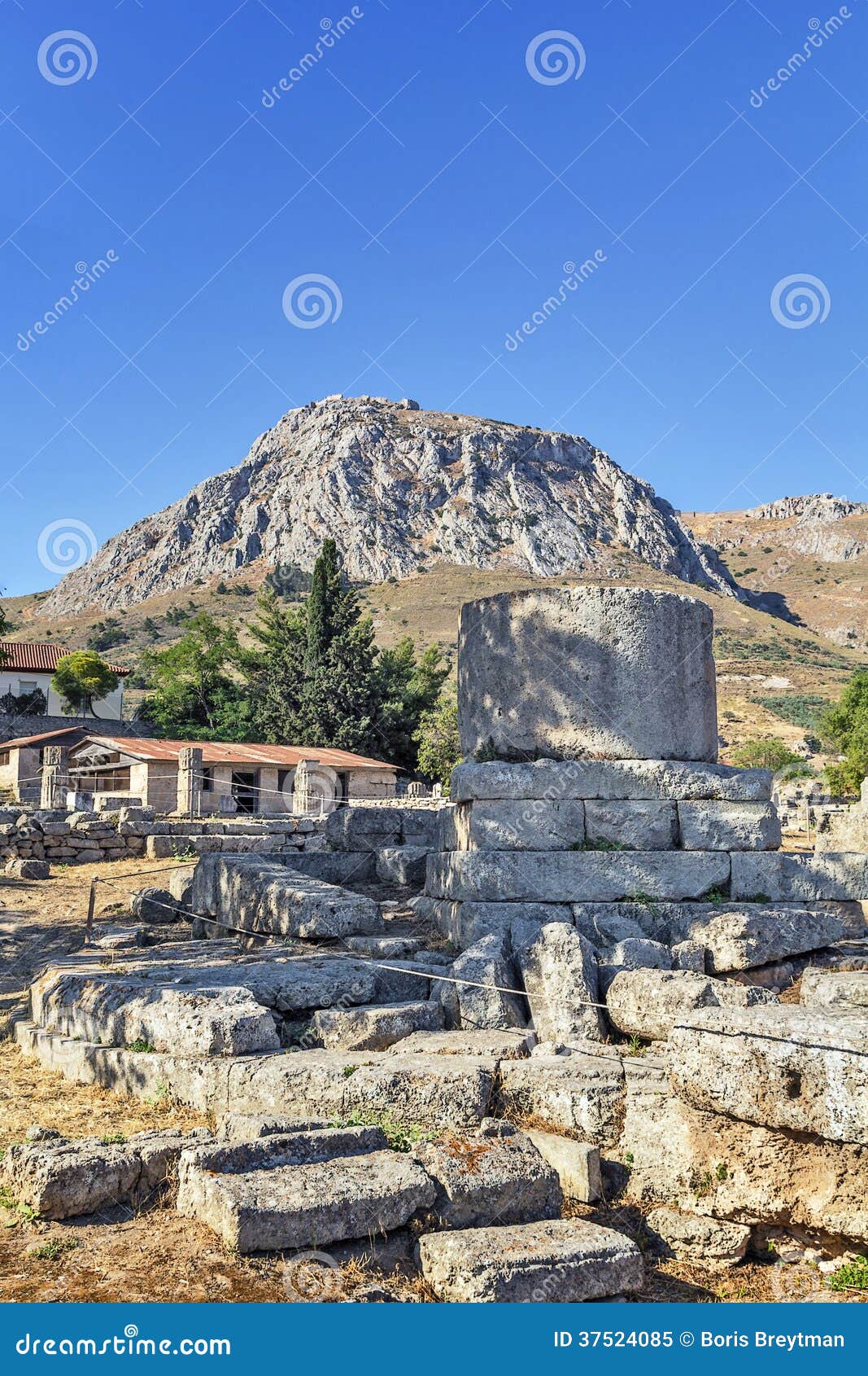 Ruins of Ancient Corinth stock image. Image of mediterranean - 37524085