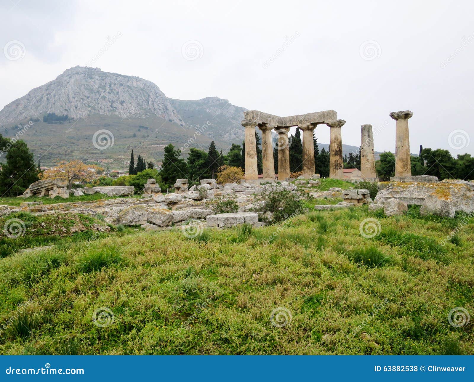 Ruins of Ancient Corinth stock photo. Image of city, stones - 63882538