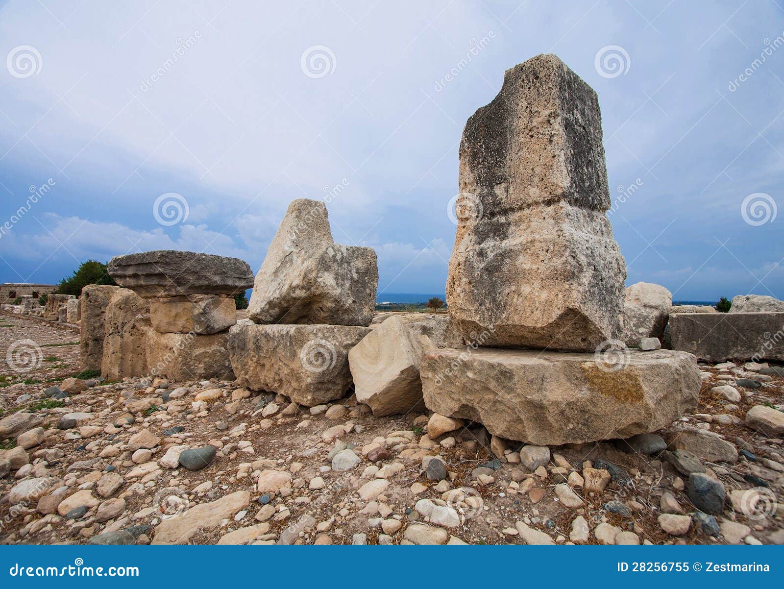 Ruins of Ancient Cyprus City Stock Image - Image of curias, history ...