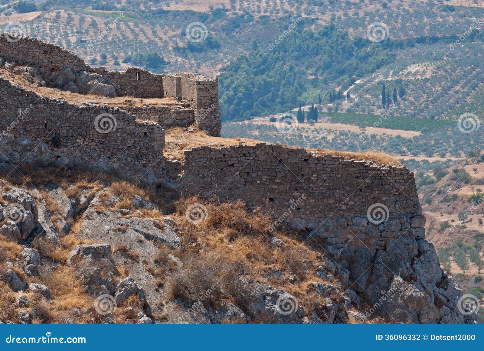 Ruins of ancient fortress. stock photo. Image of landscape - 36096332