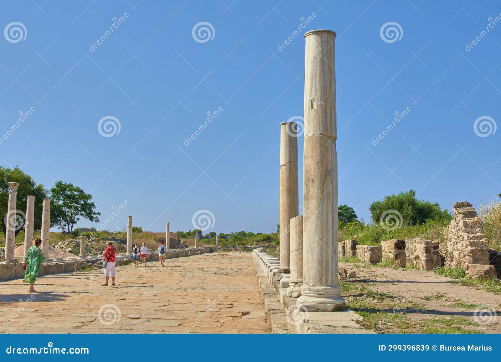 The Ruins of the Ancient Greek City of Side, Turkey Editorial Stock ...