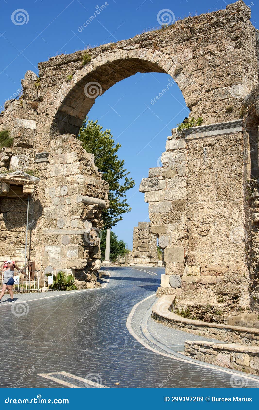 The Ruins of the Ancient Greek City of Side, Turkey Editorial Stock ...