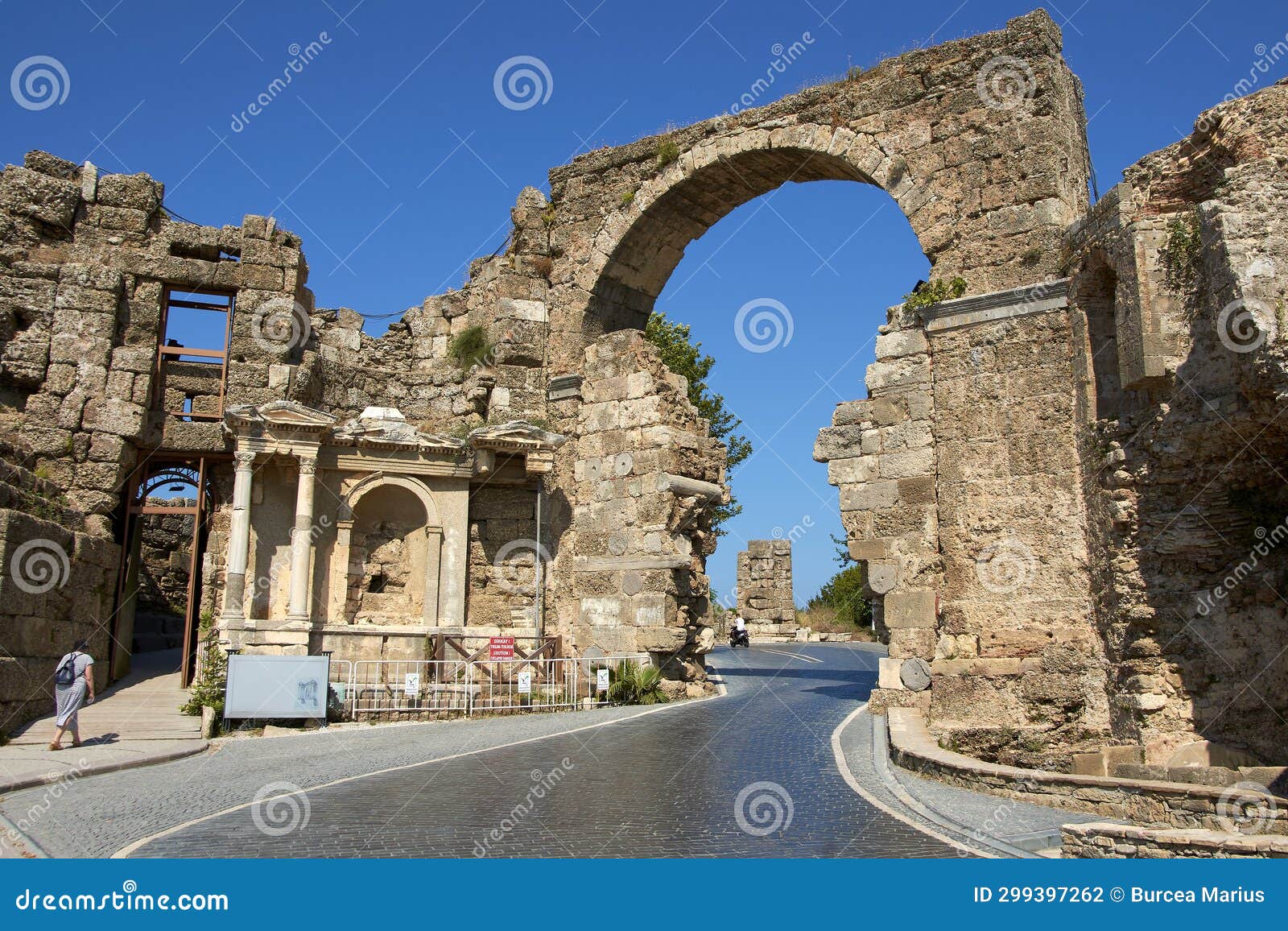 The Ruins of the Ancient Greek City of Side, Turkey Editorial ...