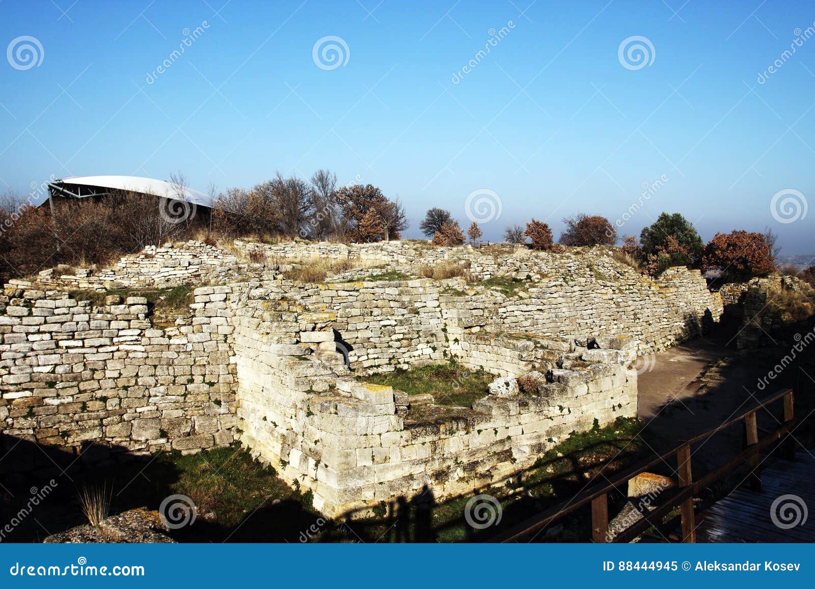Ruins of ancient Troy stock image. Image of canakkale - 88444945