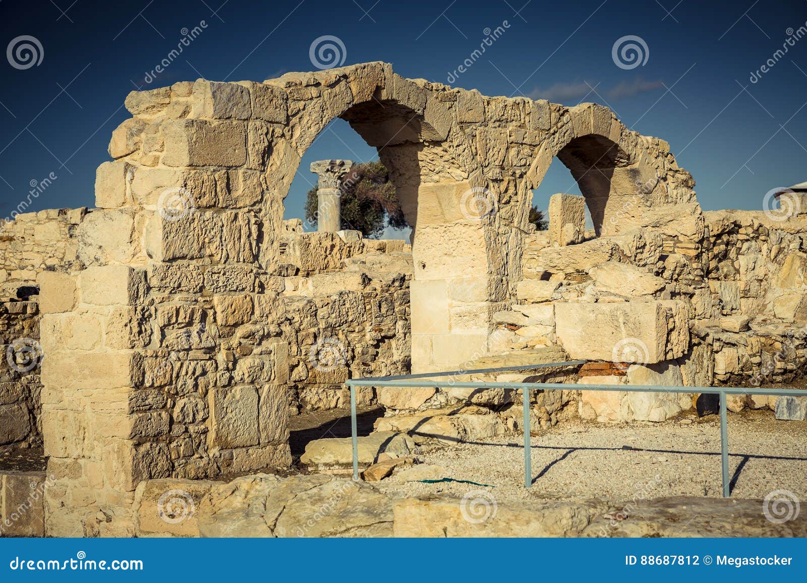 Ruins of ancient Kourion stock photo. Image of historical - 88687812