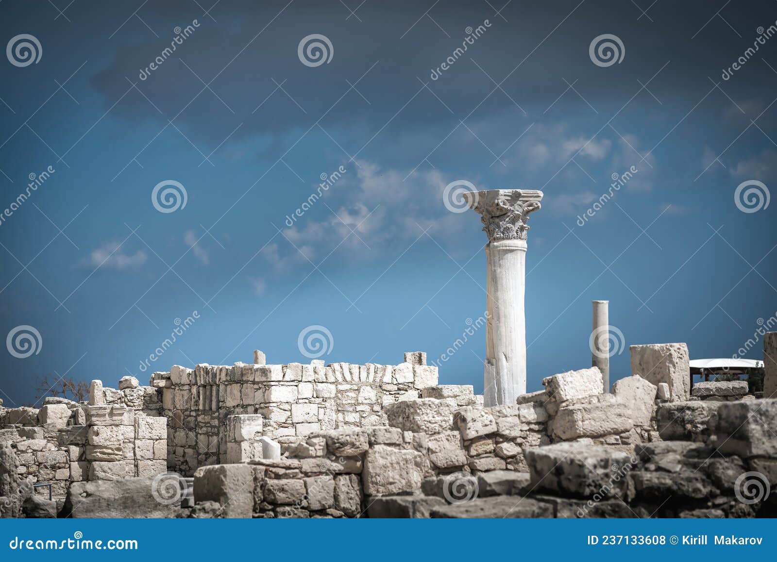 Ruins of Ancient Kourion. Limassol District, Cyprus Stock Photo - Image ...