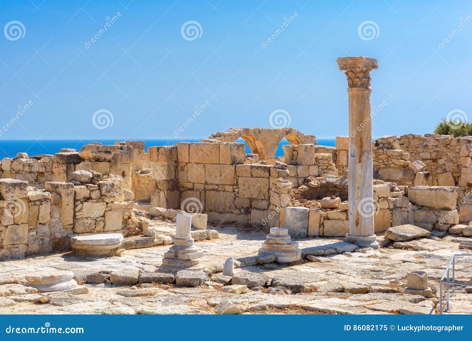 Ruins of Ancient Kourion, Limassol District, Cyprus Stock Image - Image ...