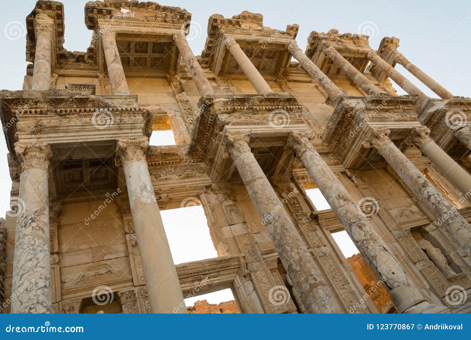Ruins of an Ancient Large Library. Stock Image - Image of civilization ...
