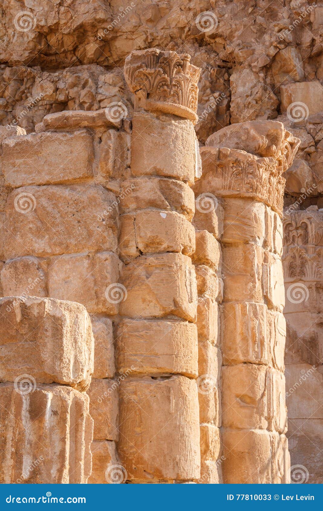 Ruins of the Ancient Masada Castle Stock Image - Image of history ...