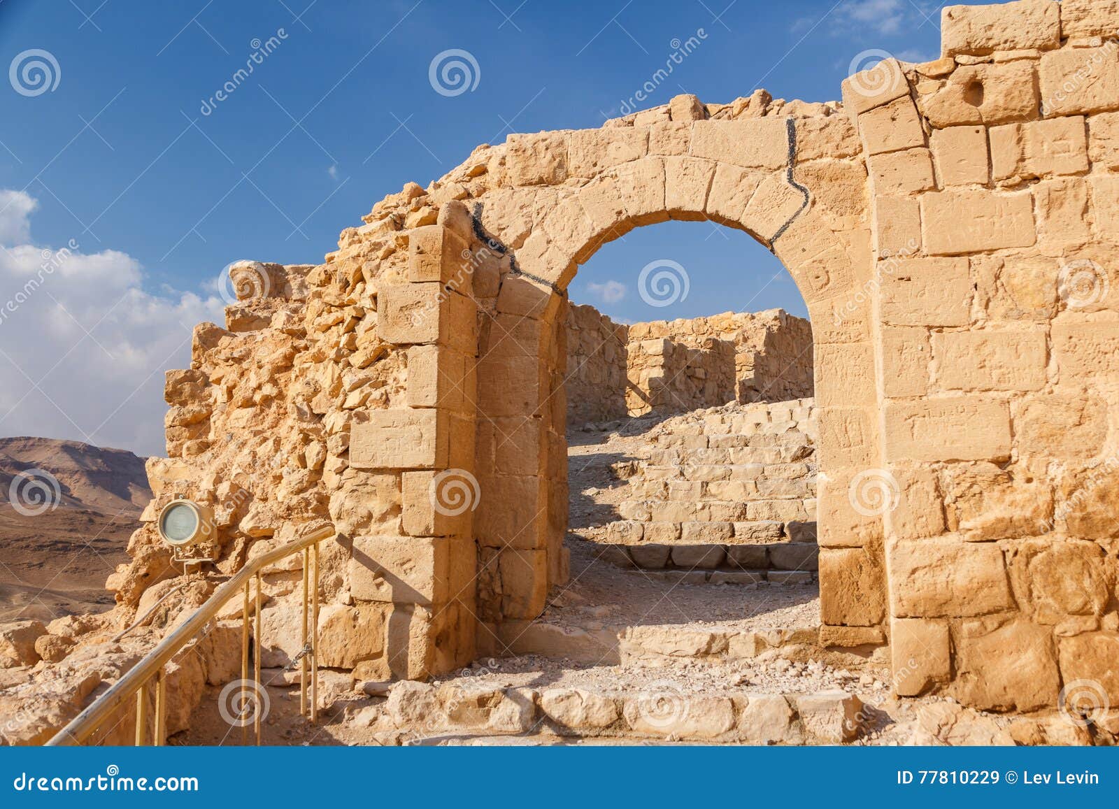 Ruins of the Ancient Masada Castle Stock Image - Image of palace ...