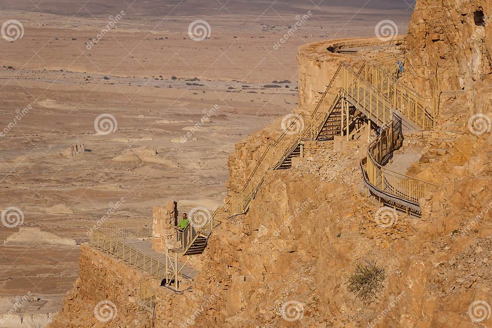 Ruins of the Ancient Masada Castle Editorial Photography - Image of ...