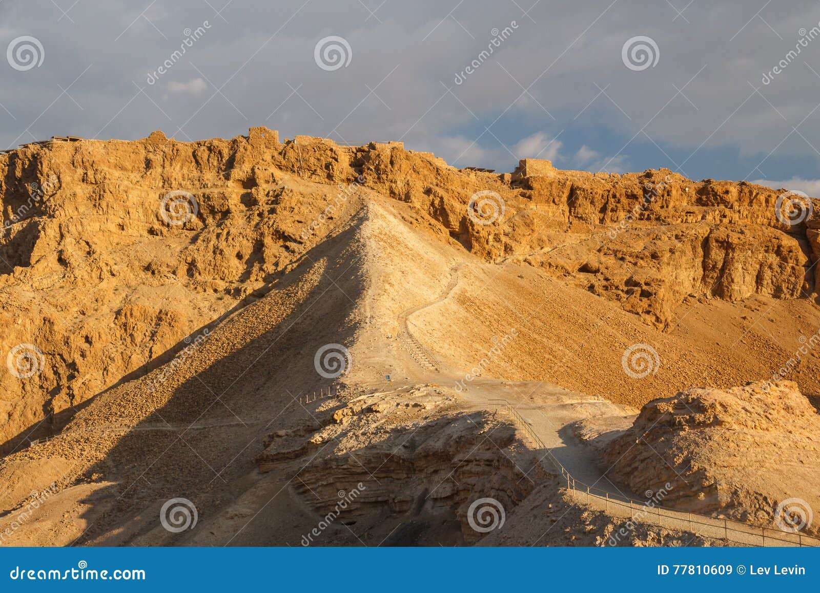 Ruins of the Ancient Masada Castle Stock Image - Image of ruins, dead ...