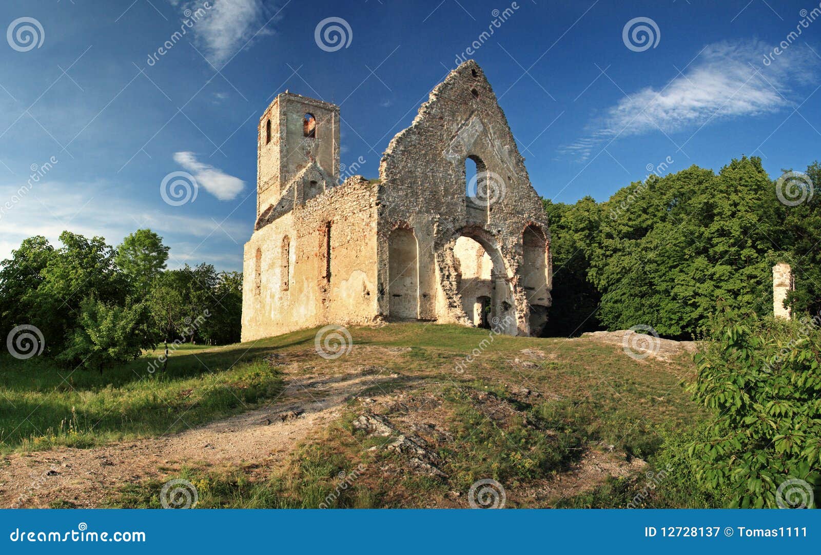 The Ruins of an Ancient Monastery, Catherine Stock Image - Image of ...