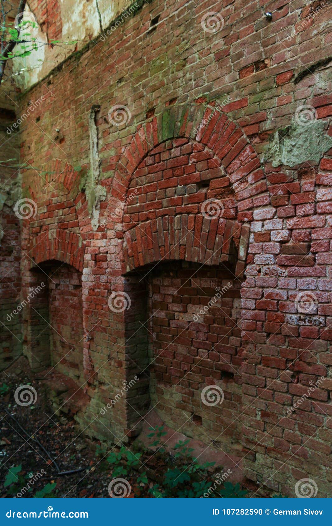 Brick Wall of the Monastery. Stock Photo - Image of tourism, ruin ...