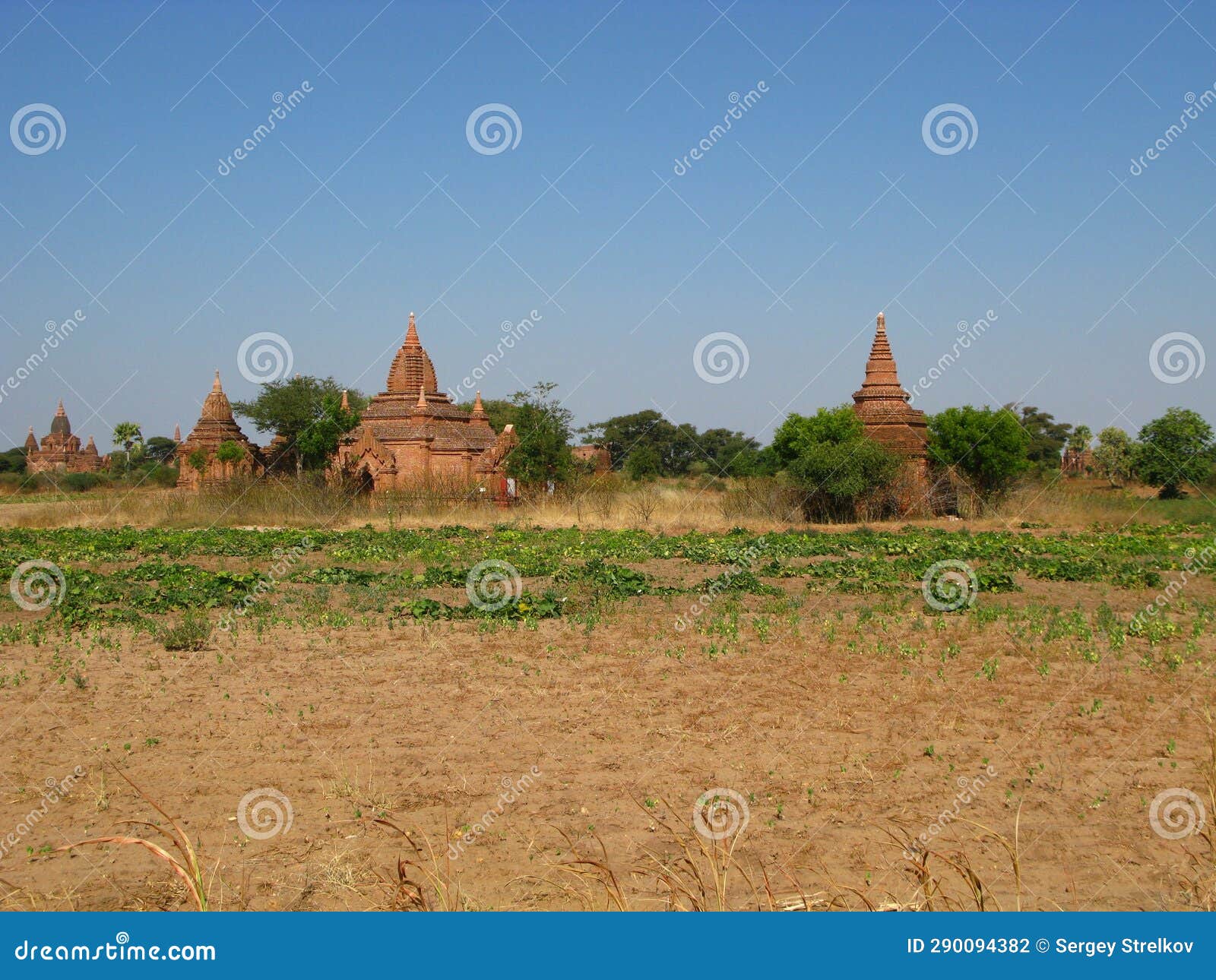 Ruins of the Ancient Pagoda, Bagan, Myanmar Stock Photo - Image of ...