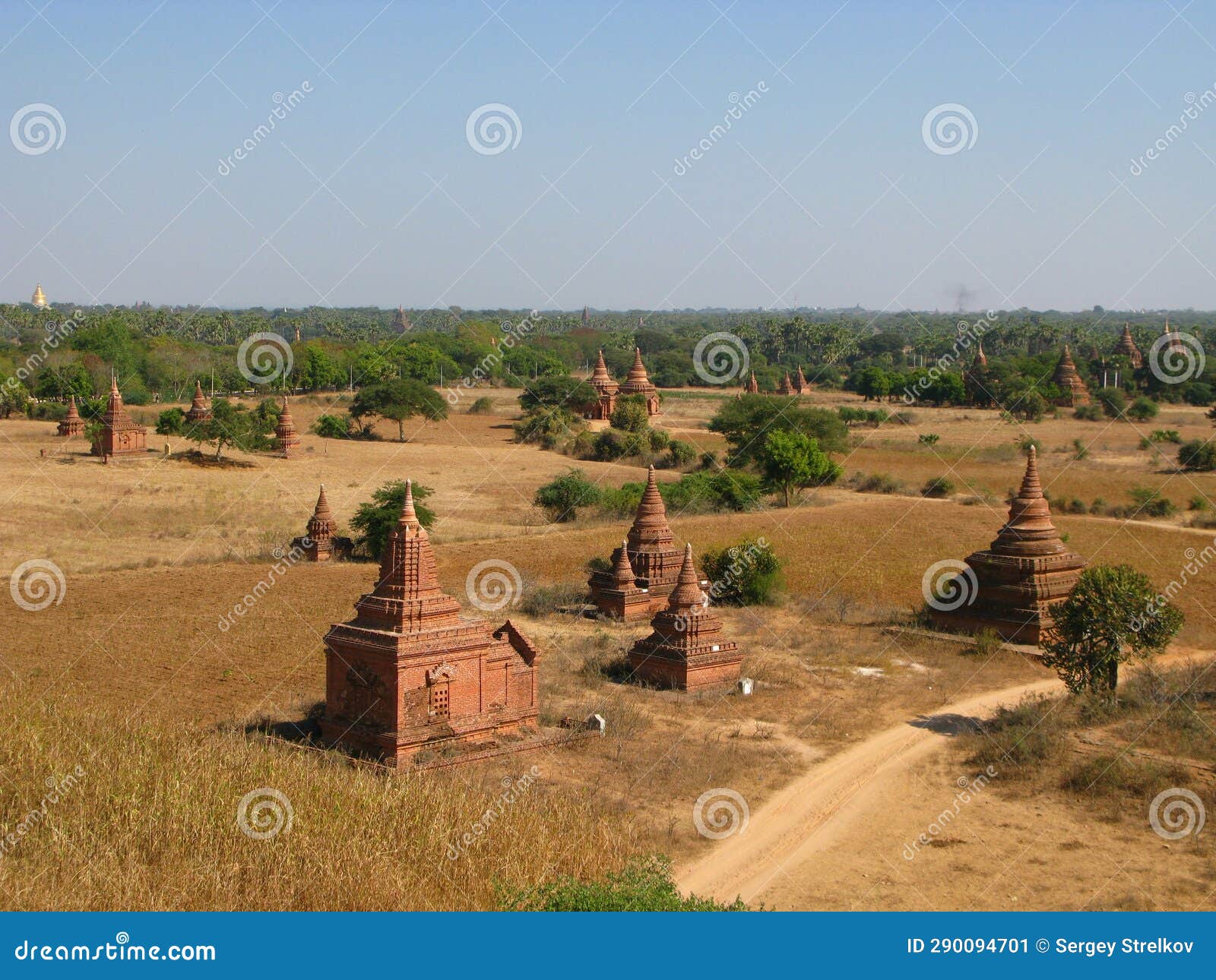 Ruins of the Ancient Pagoda, Bagan, Myanmar Stock Image - Image of ...