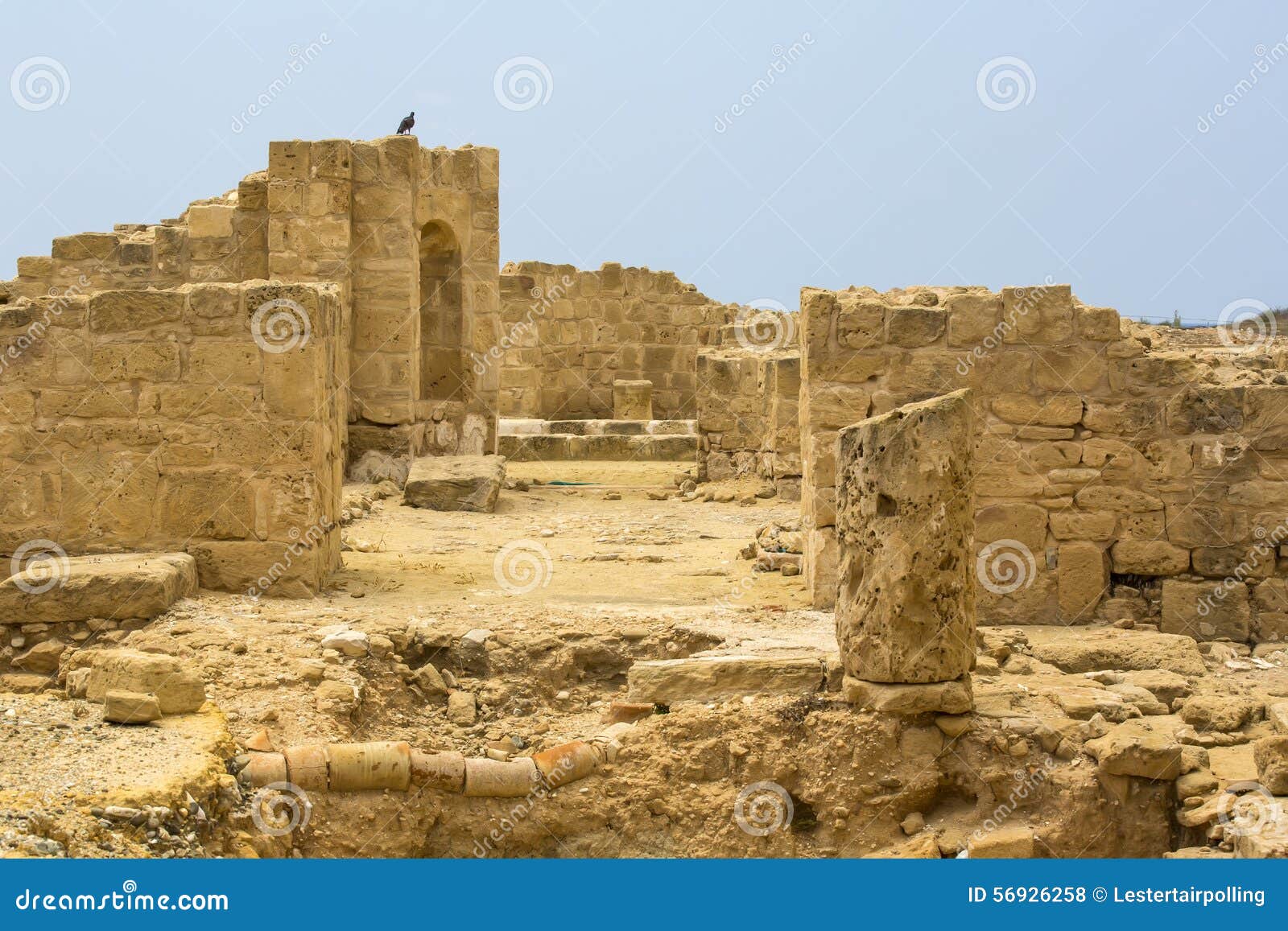 Ruins of ancient Paphos stock photo. Image of cyprus - 56926258
