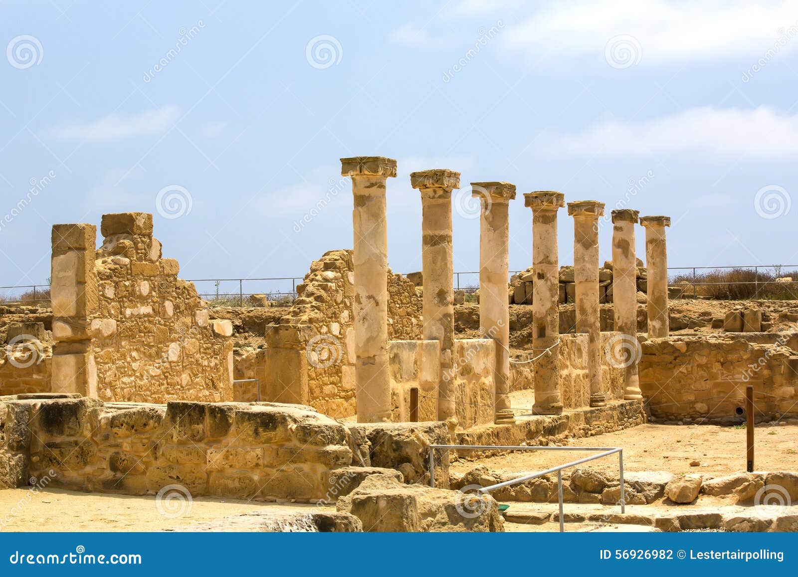 Ruins of ancient Paphos stock photo. Image of greek, crete - 56926982