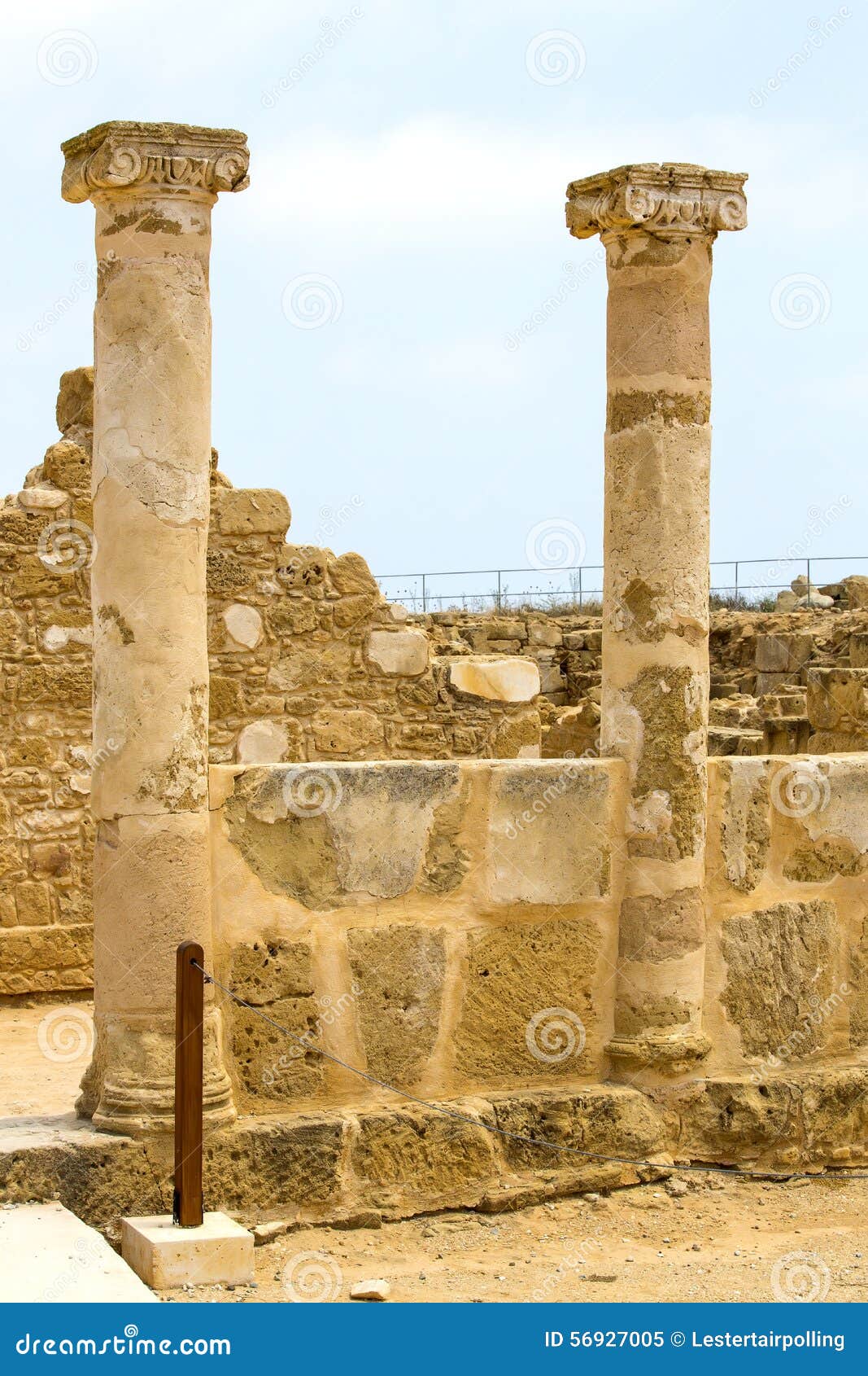Ruins of ancient Paphos stock image. Image of historical - 56927005