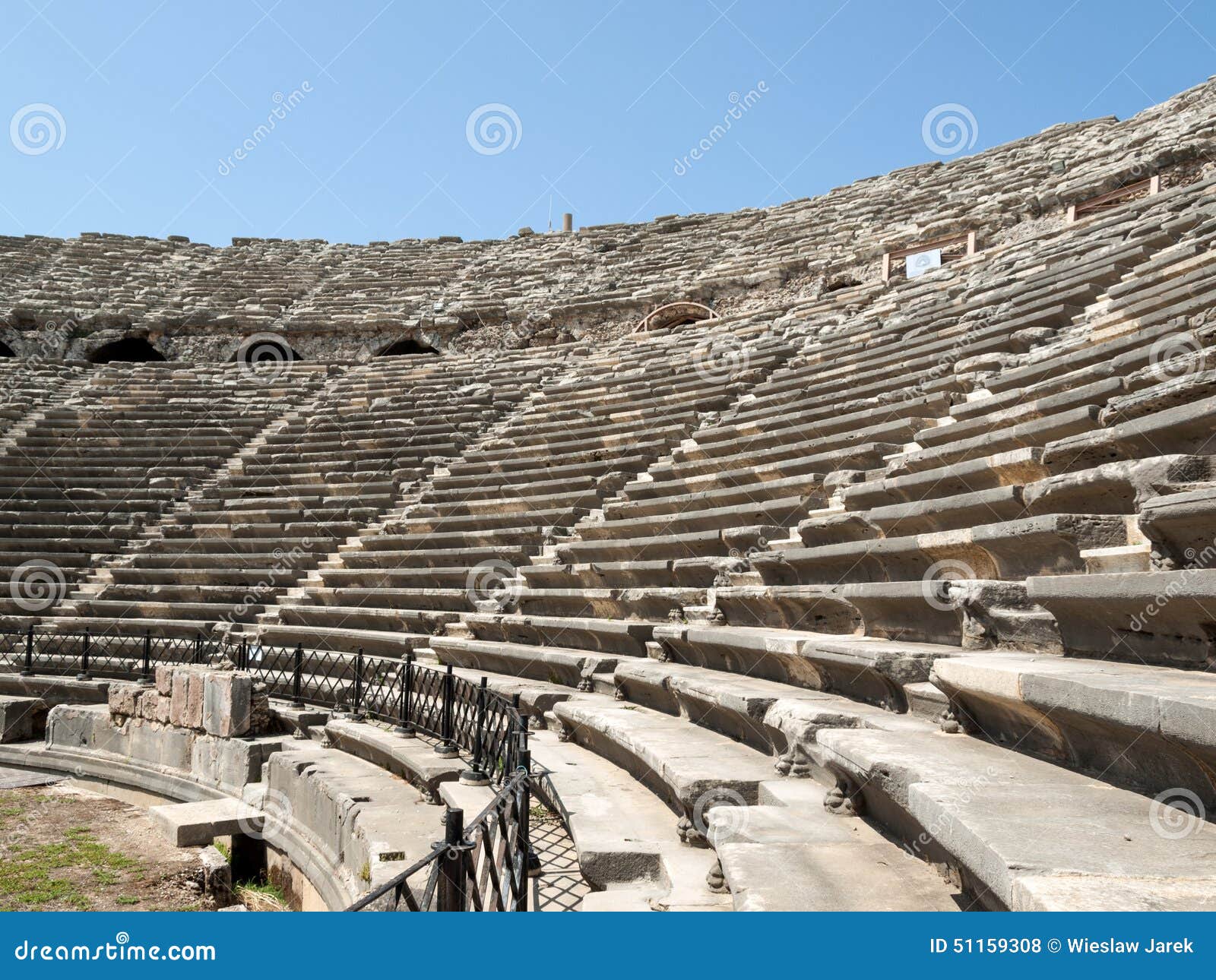 The Ruins of Ancient Roman Amphitheatre in Side. Stock Photo - Image of ...
