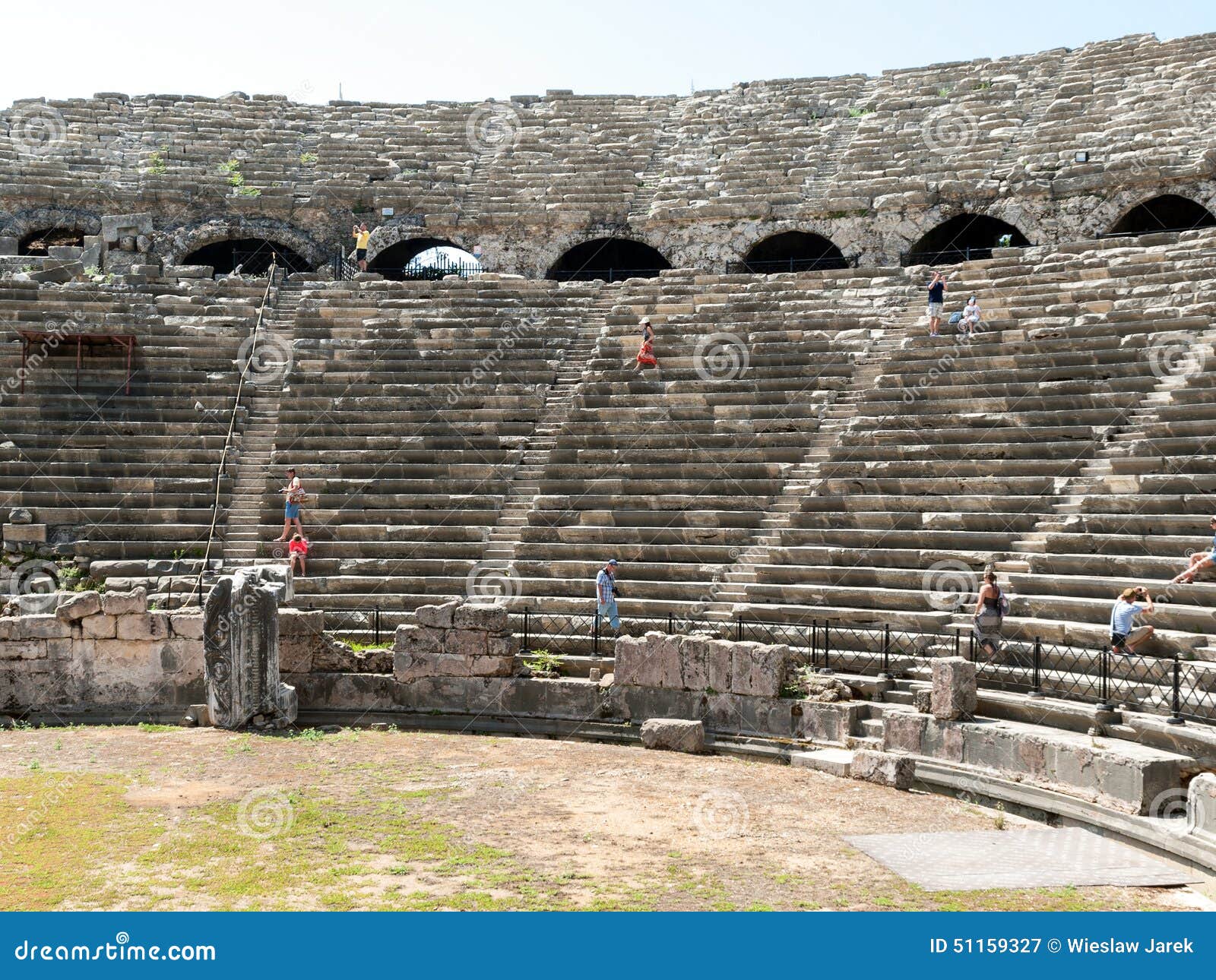 The Ruins of Ancient Roman Amphitheatre in Side. Editorial Photography ...