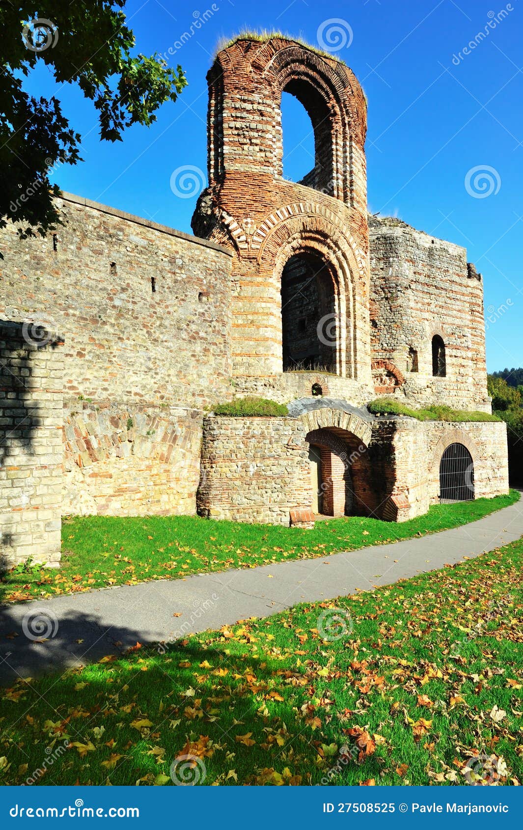 Ruins of Ancient Roman Imperial Baths in Trier Stock Image - Image of ...