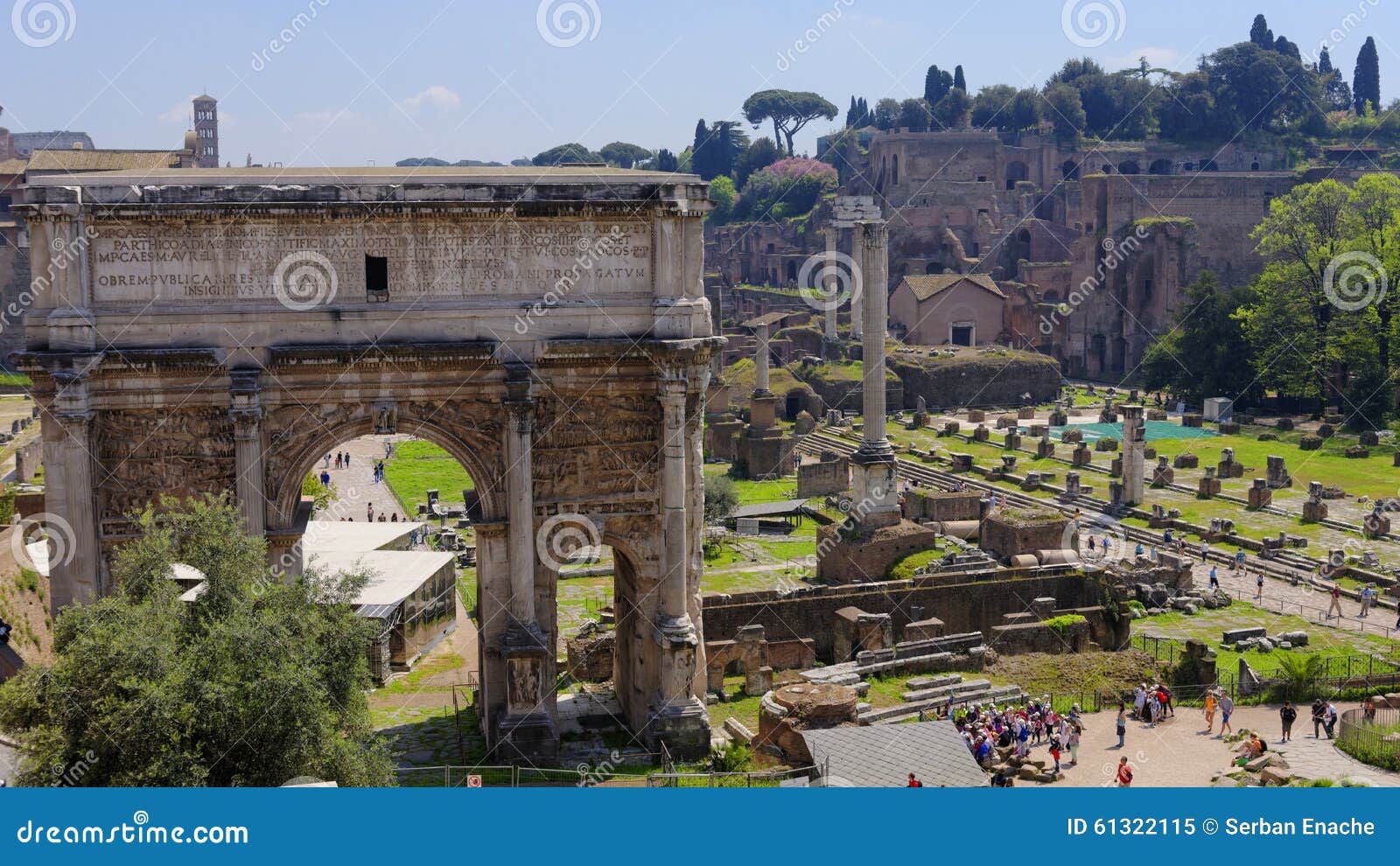 Ruins of Ancient Rome, Italy Stock Image - Image of arch, skies: 61322115