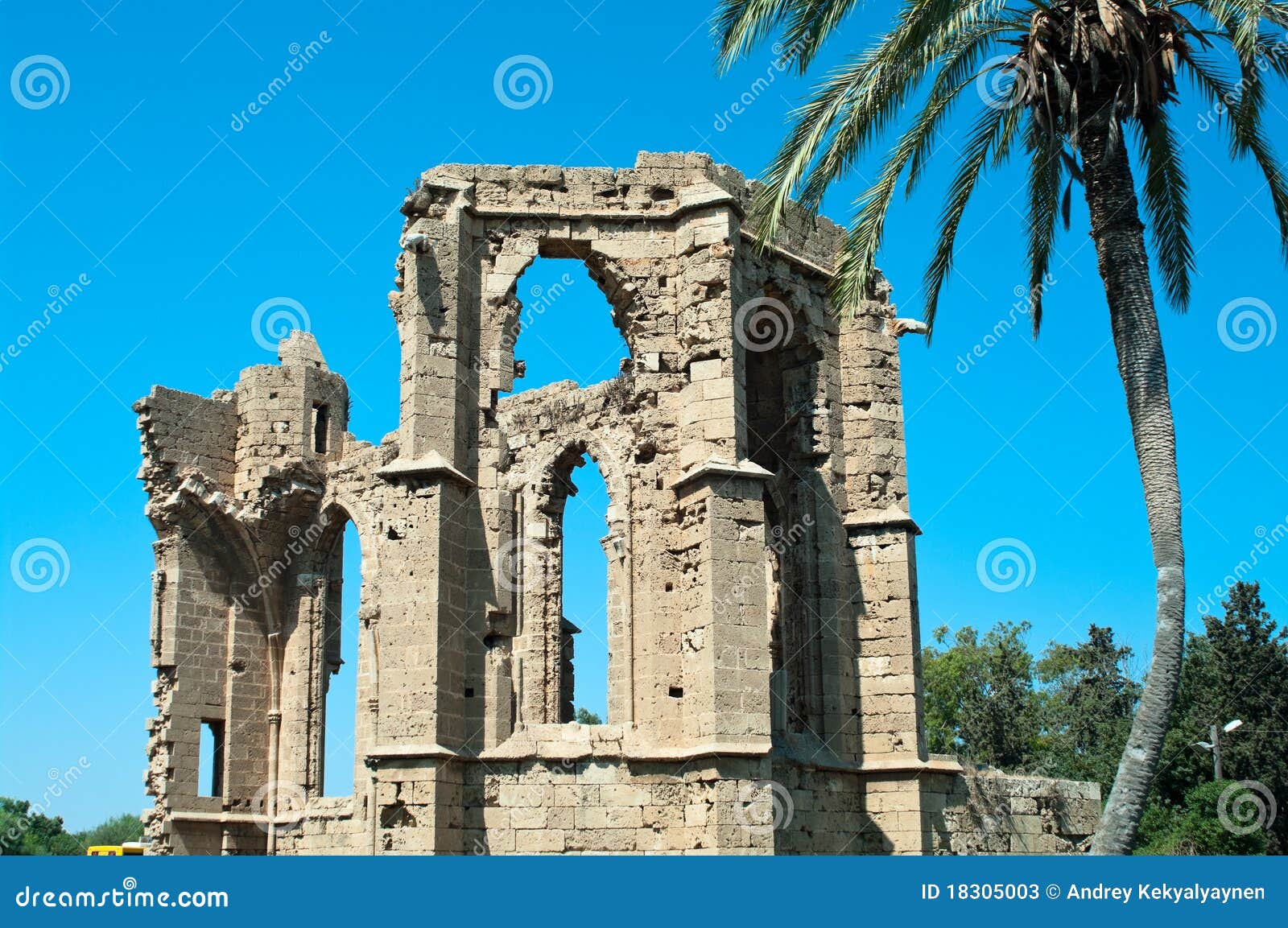 Ruins of Ancient in Salamis Stock Image - Image of coast, circle: 18305003