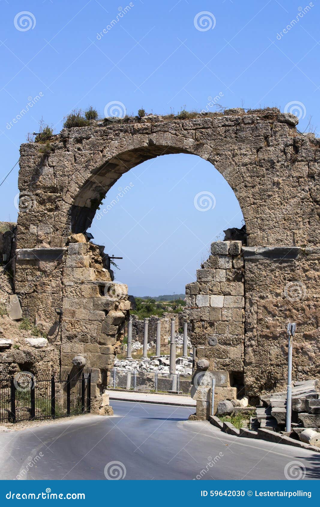 The ruins of ancient Side stock photo. Image of side - 59642030