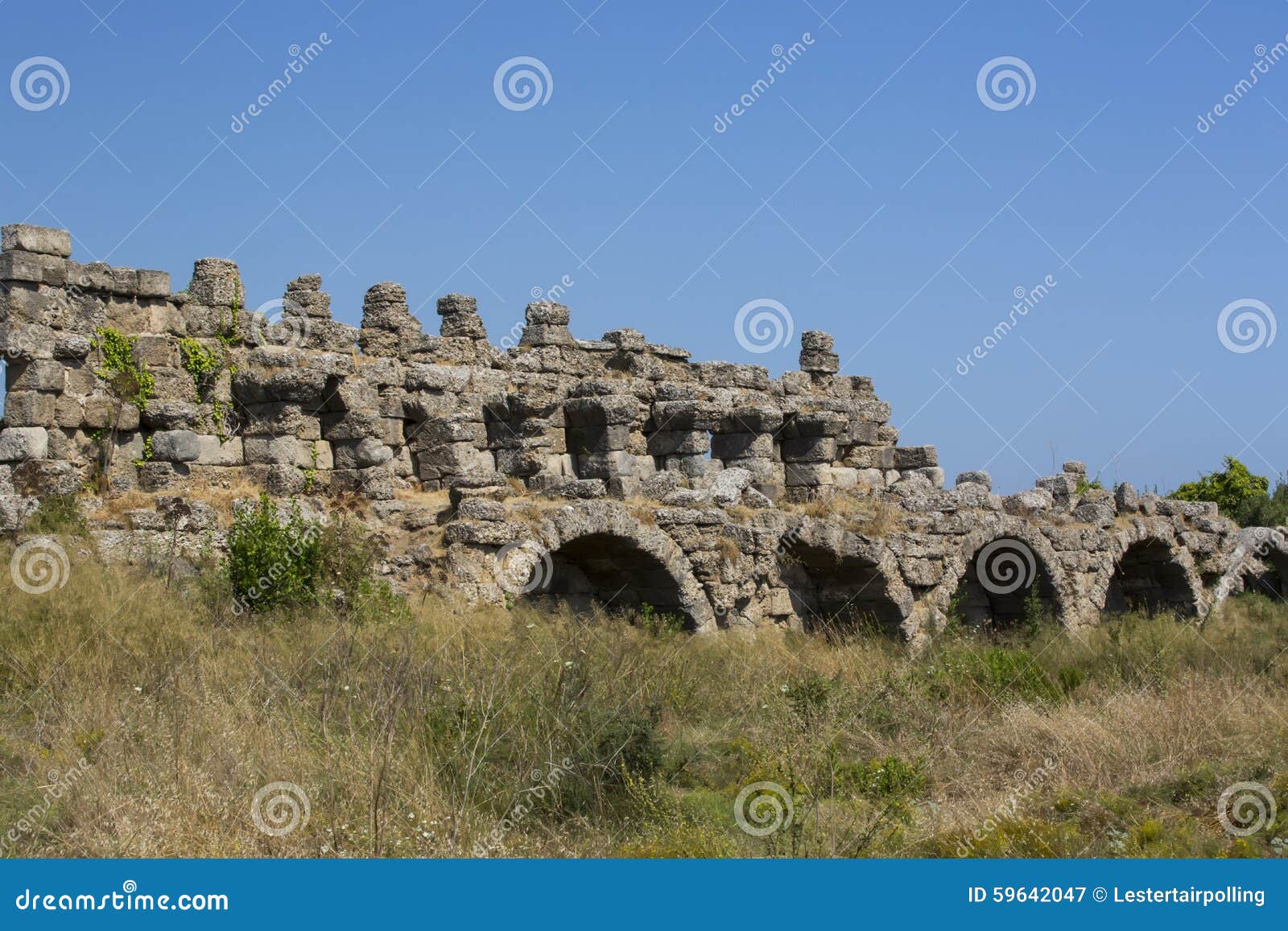 The ruins of ancient Side stock image. Image of peninsula - 59642047