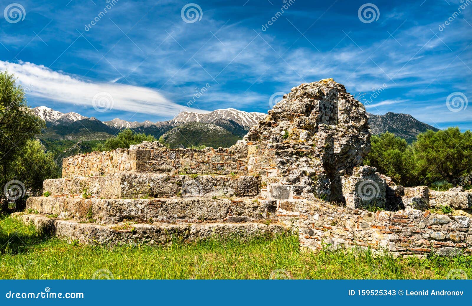 Ruins of Ancient Sparta in Greece Stock Image - Image of city ...