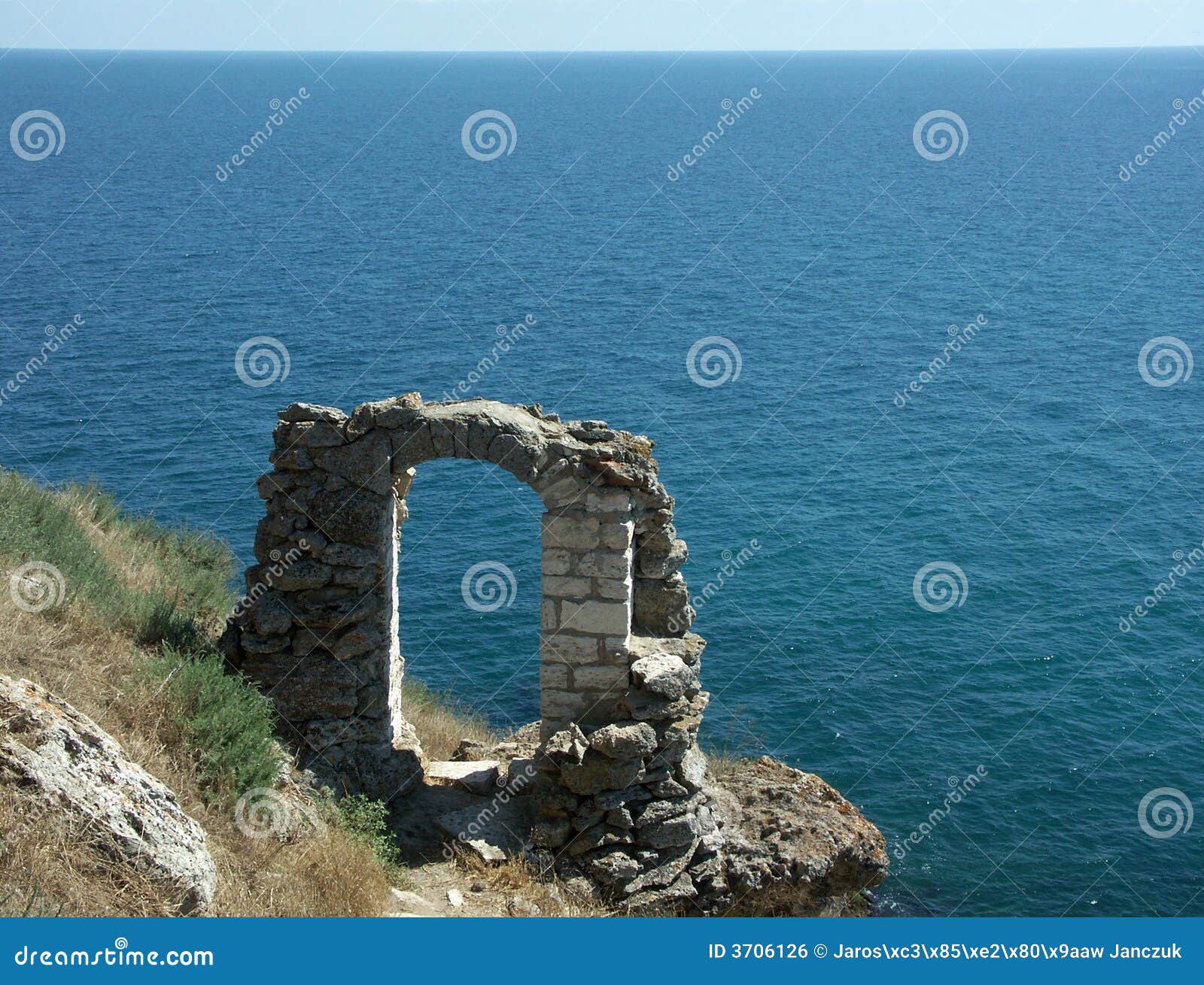Ruins of an Ancient Stone Arch Stock Photo - Image of seasonal ...