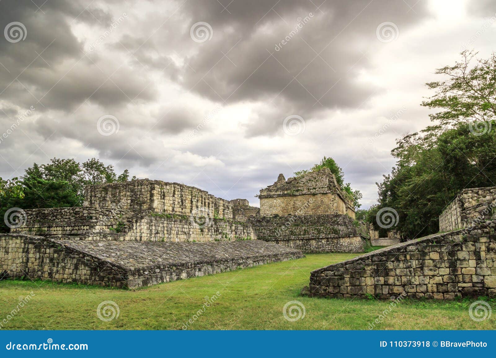 Ruins of Ek Balam Ancient Mayan City in Mexico. Stock Photo - Image of ...