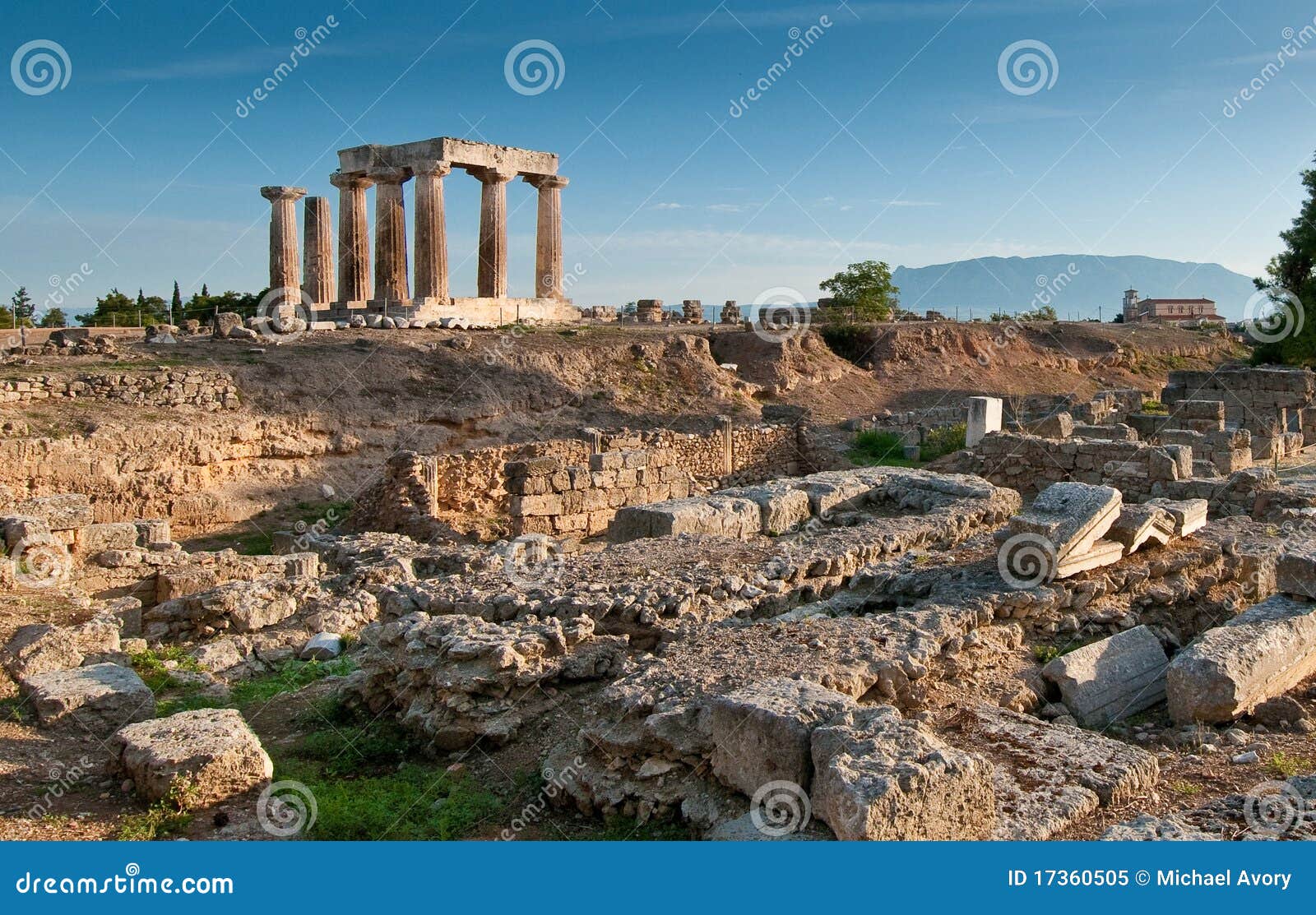 Ruins of Ancient Temple of Apollo Stock Image - Image of morning, roman ...