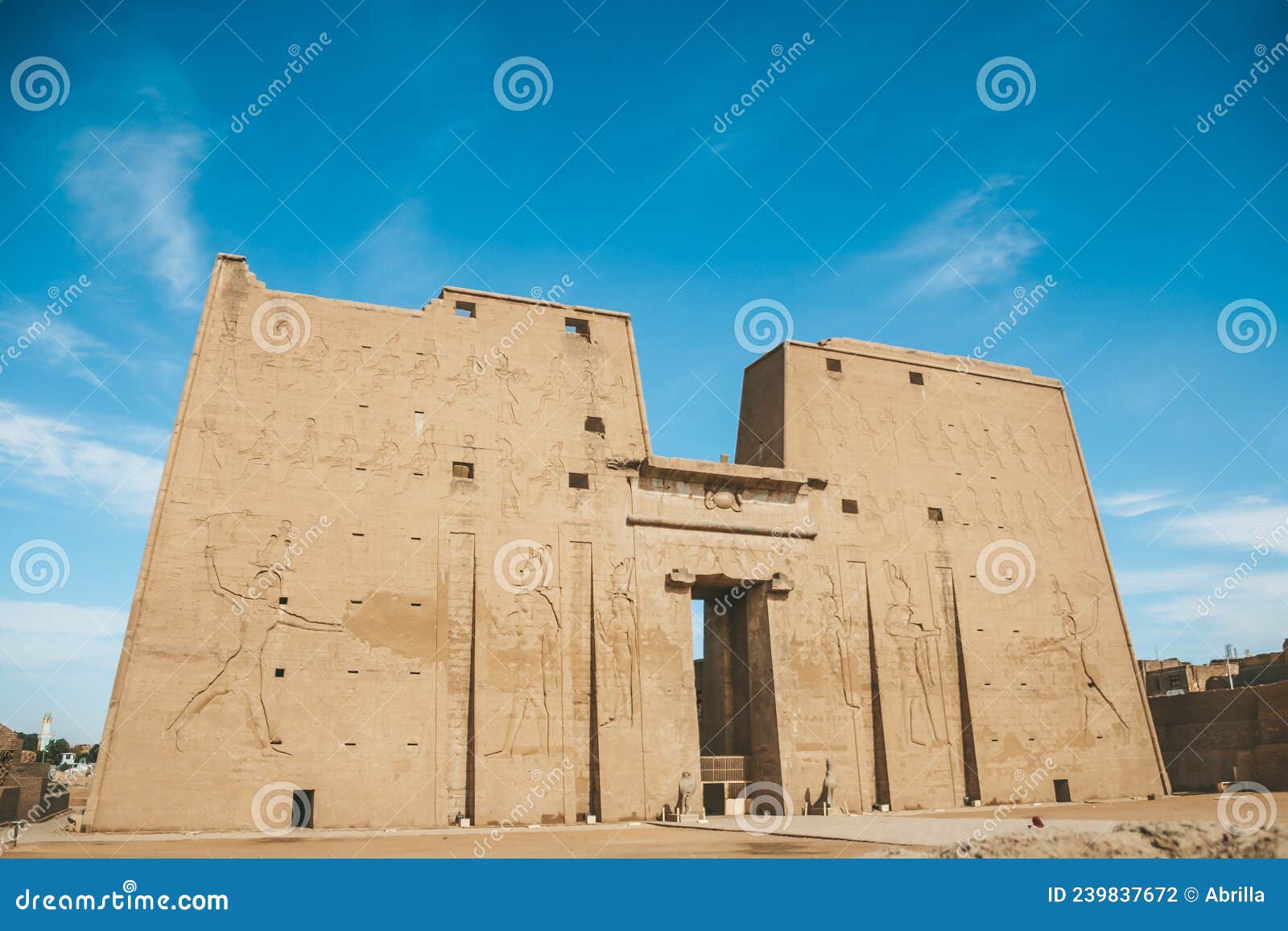The Ruins of the Ancient Temple of Horus in Edfu, Egypt Stock Photo ...