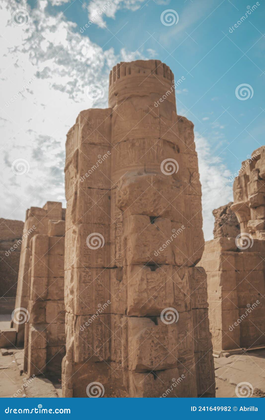 The Ruins of the Ancient Temple of Horus in Edfu, Egypt Editorial ...