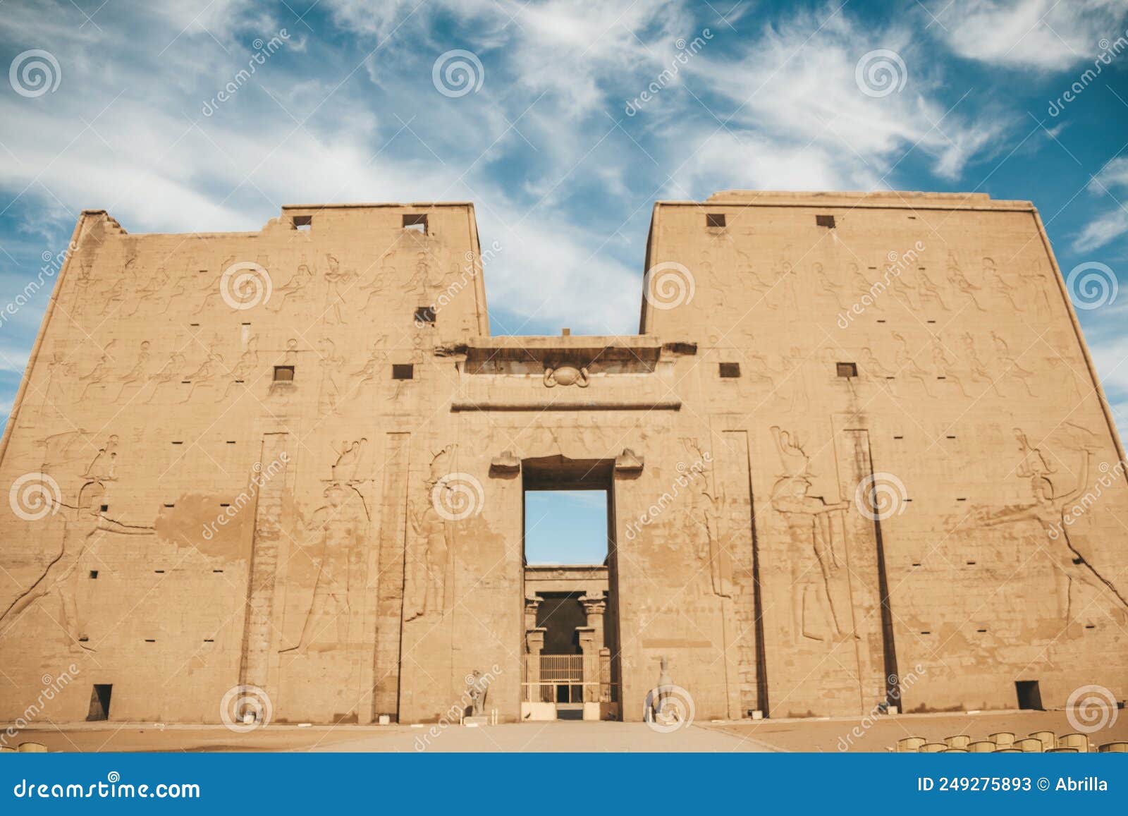 The Ruins of the Ancient Temple of Horus in Edfu, Egypt Stock Image ...