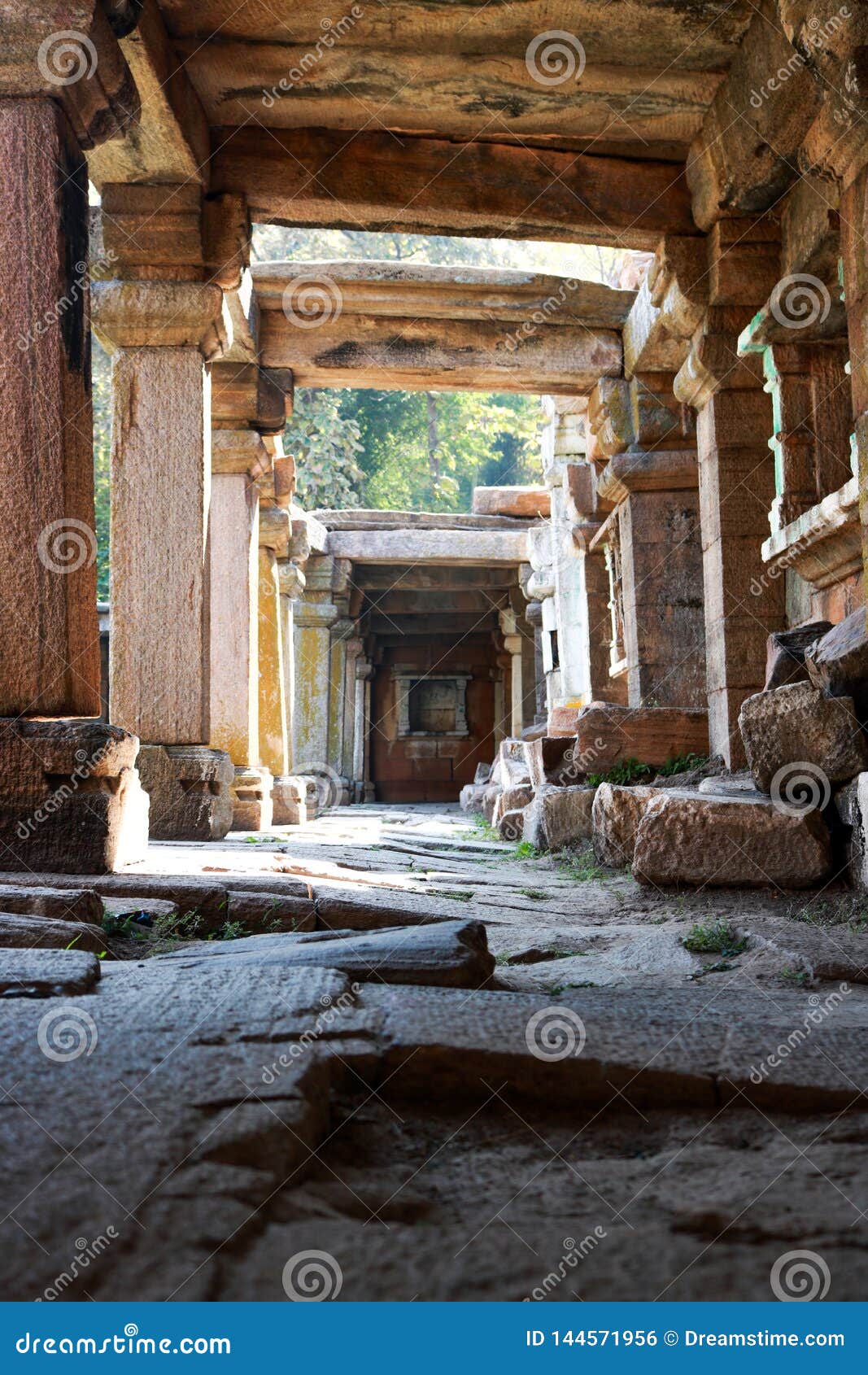 Ruins of ancient temple stock photo. Image of architecture - 144571956
