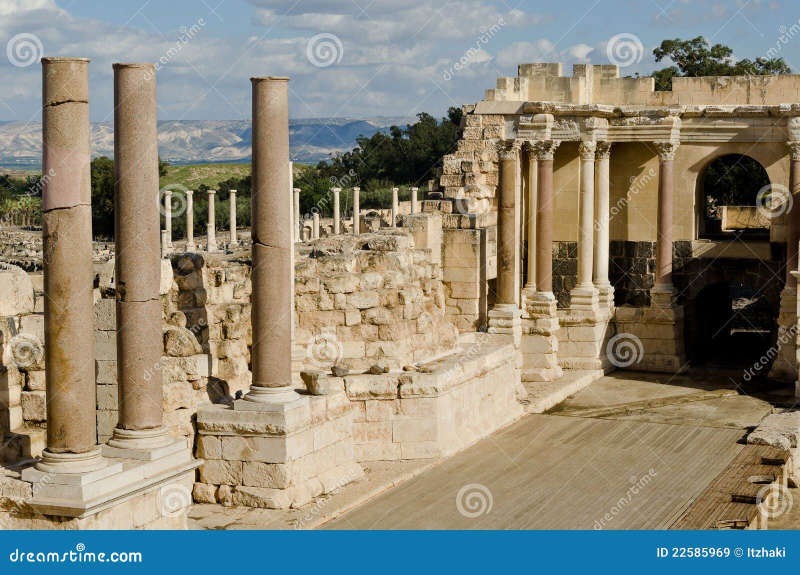 Ruins of the Ancient Theatre of Beth-shean Stock Image - Image of shean ...