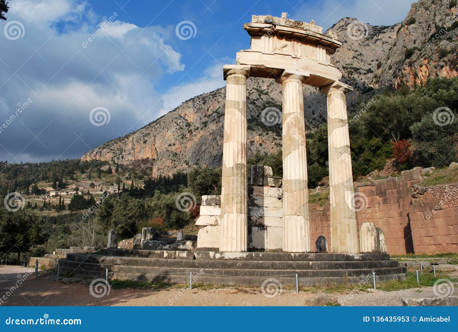 Ruins of the Ancient Tholos of Delphi Stock Image - Image of greece ... Ruins of the Ancient Tholos of Delphi Stock Image - Image of greece ...