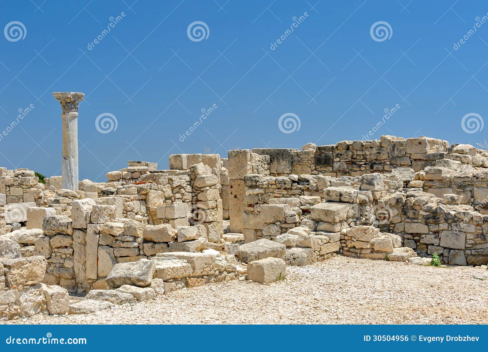 Ruins of Ancient Town on Cyprus Stock Photo - Image of antique, east ...