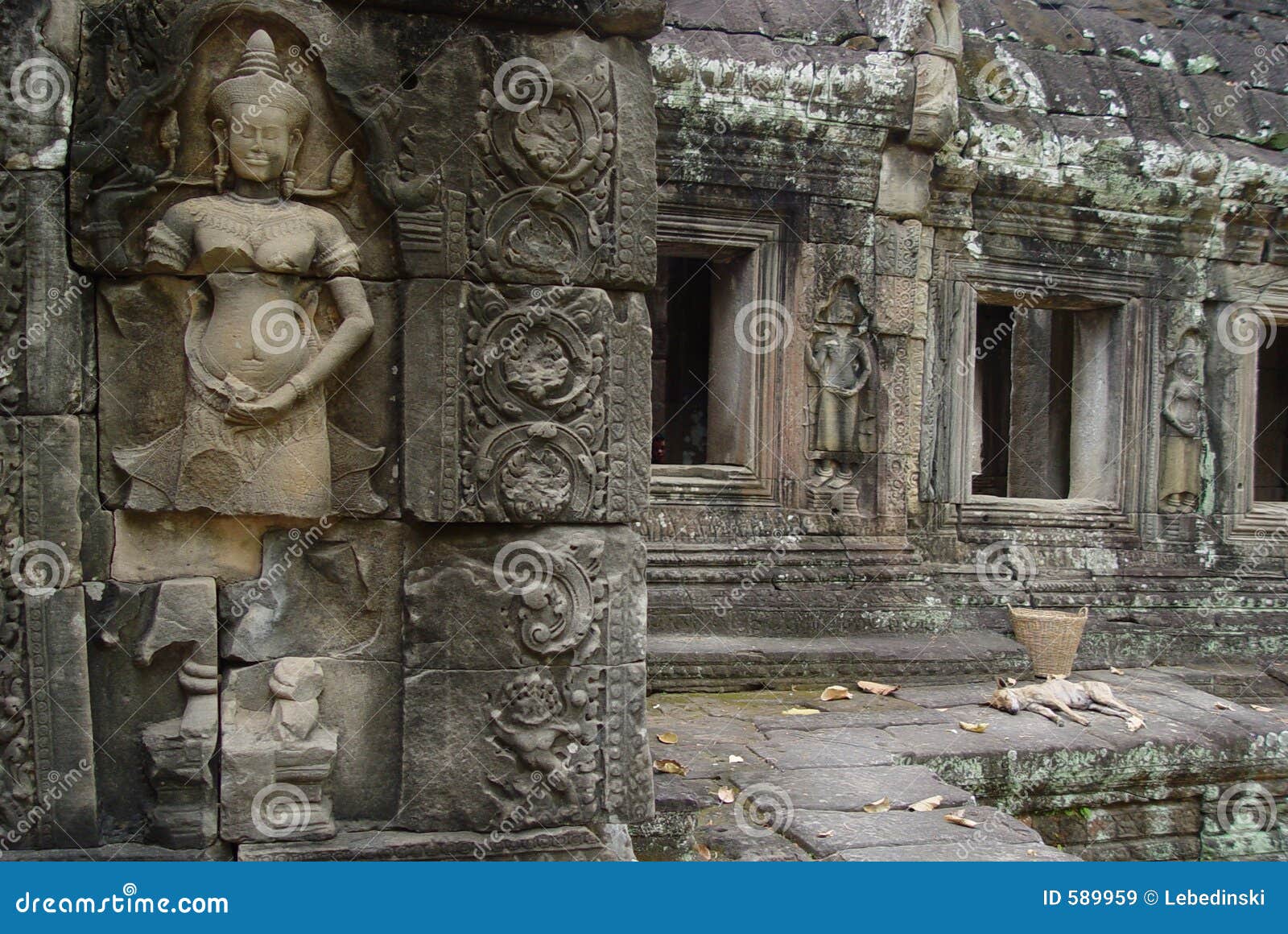 Ruins Angor Wat stock image. Image of meditation, ruin - 589959
